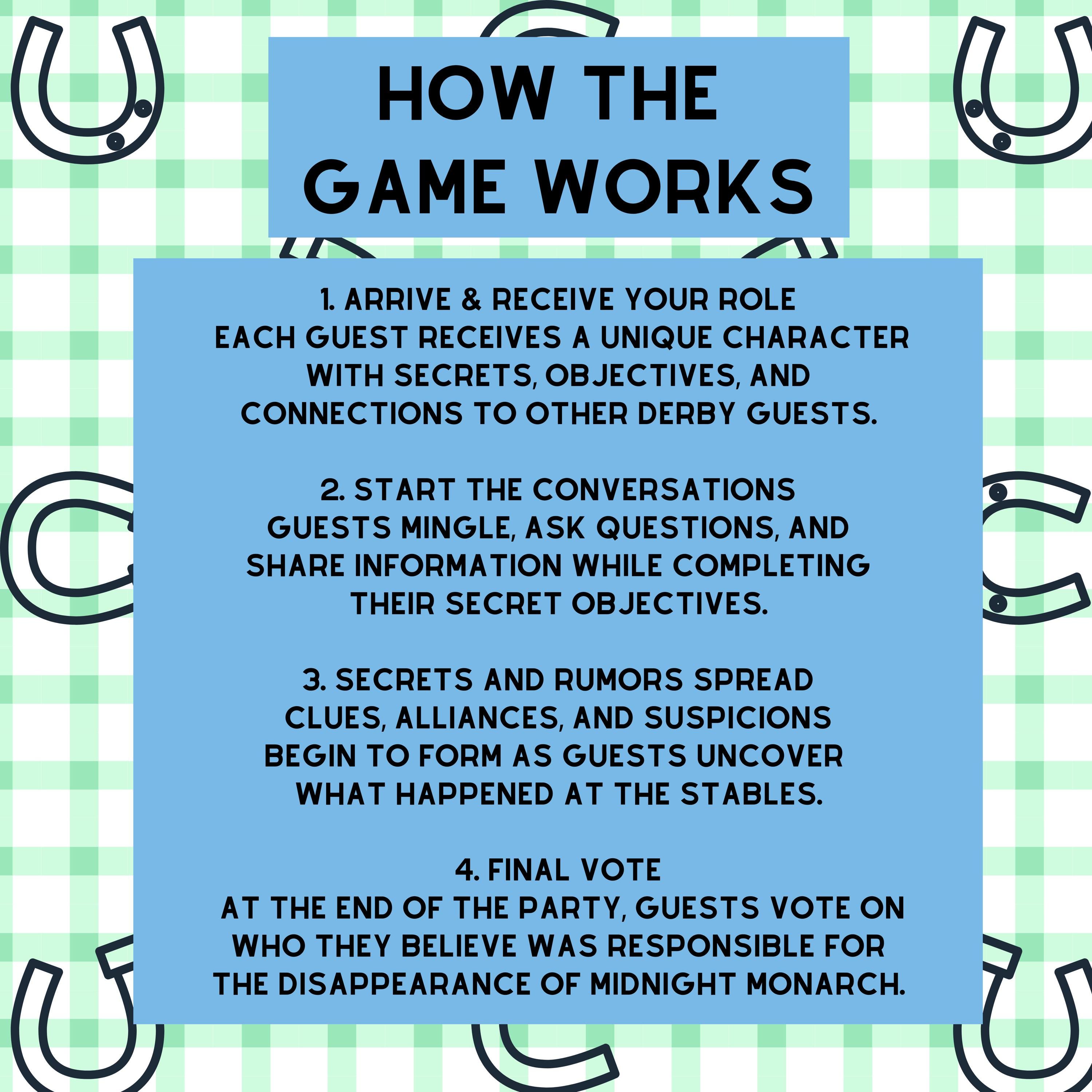 Kentucky Derby Mystery Game | Printable | Fun for Adults & Teens | 8–15 ...