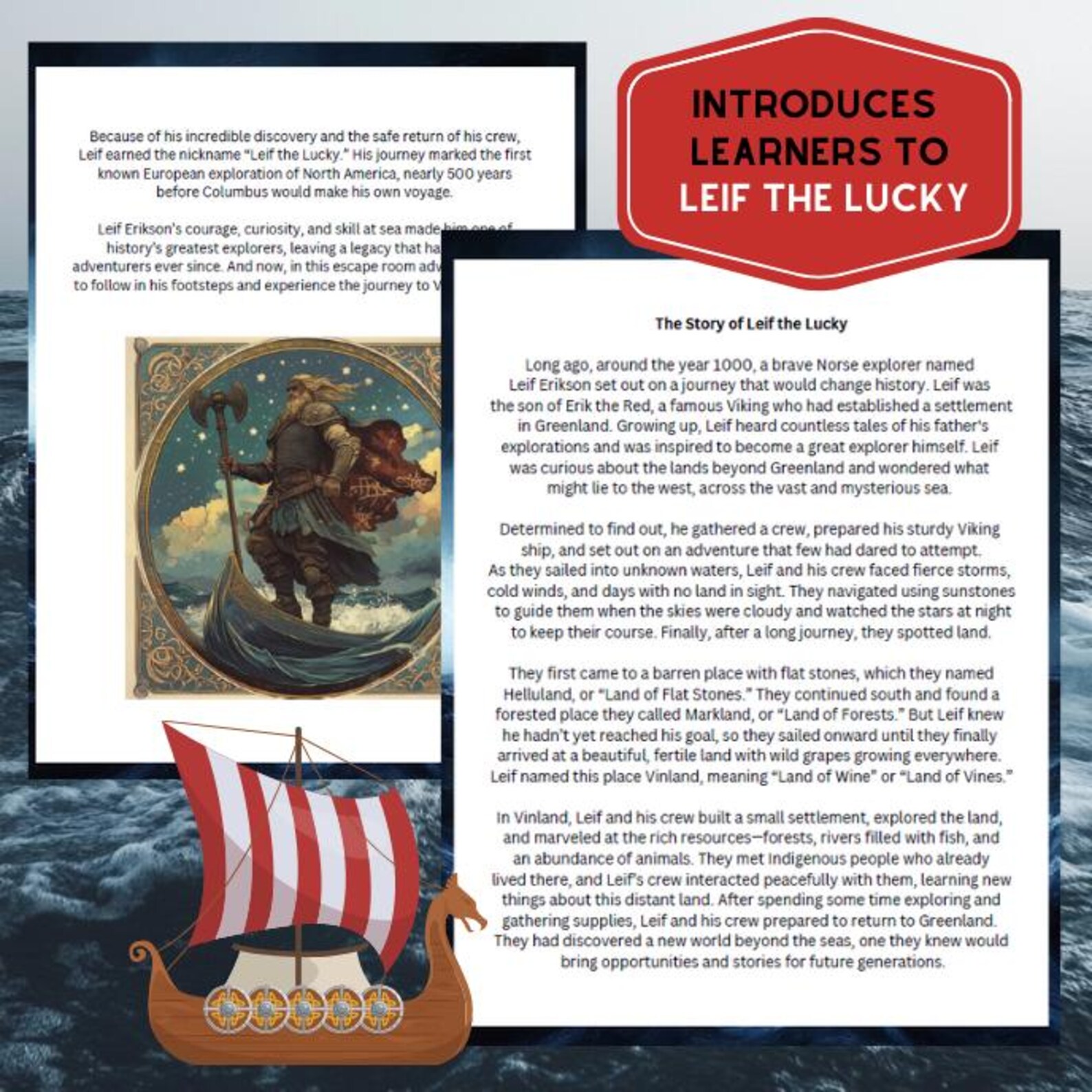 Leif Erikson’s Journey to Vinland | Escape Room-inspired Historical ...