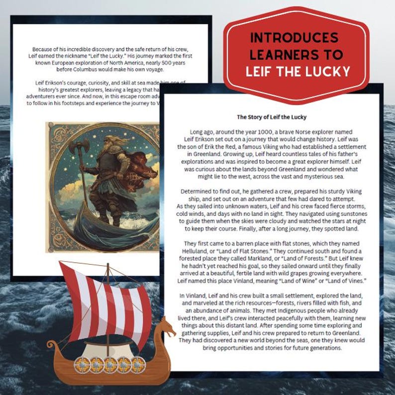 Leif Erikson’s Journey to Vinland | Escape Room-inspired Historical ...