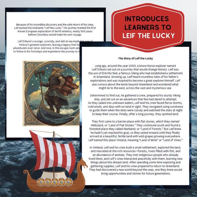 Leif Erikson’s Journey to Vinland | Escape Room-inspired Historical ...