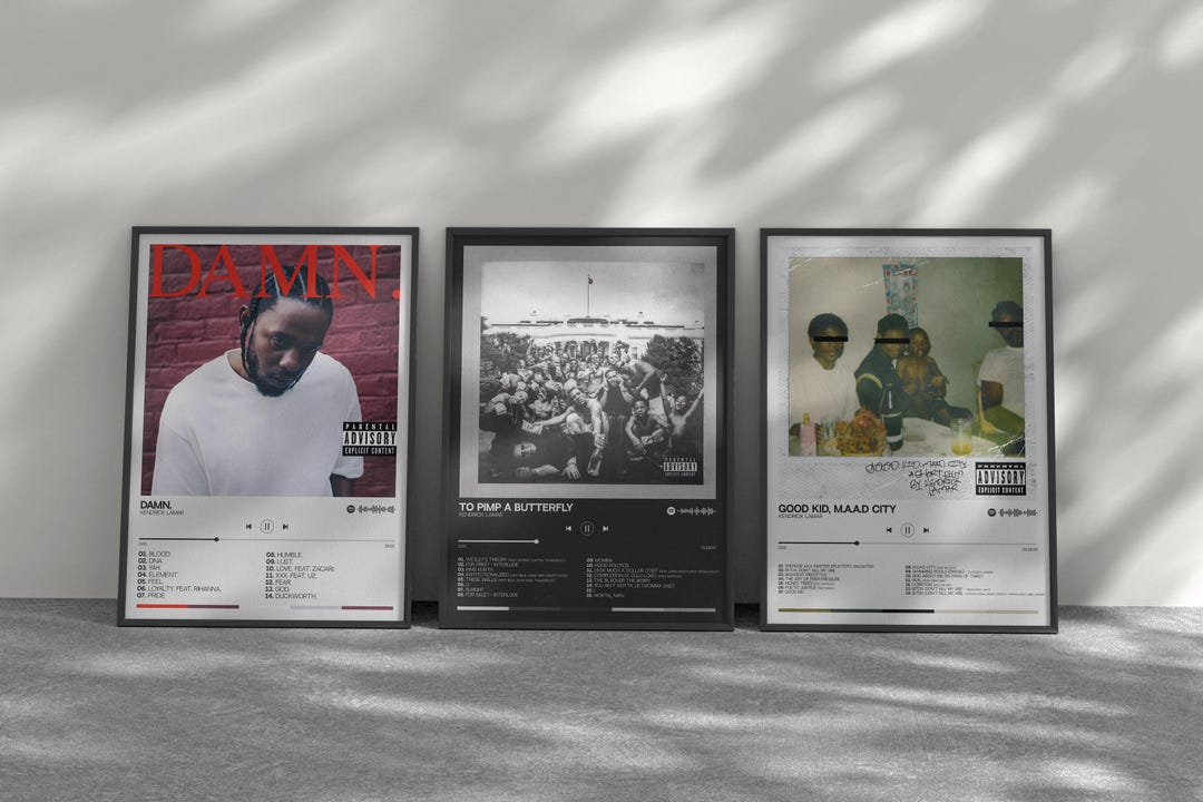 Kendrick Lamar Wall Art Set, Printable Wall Art, Kendrick Lamar Modern ...