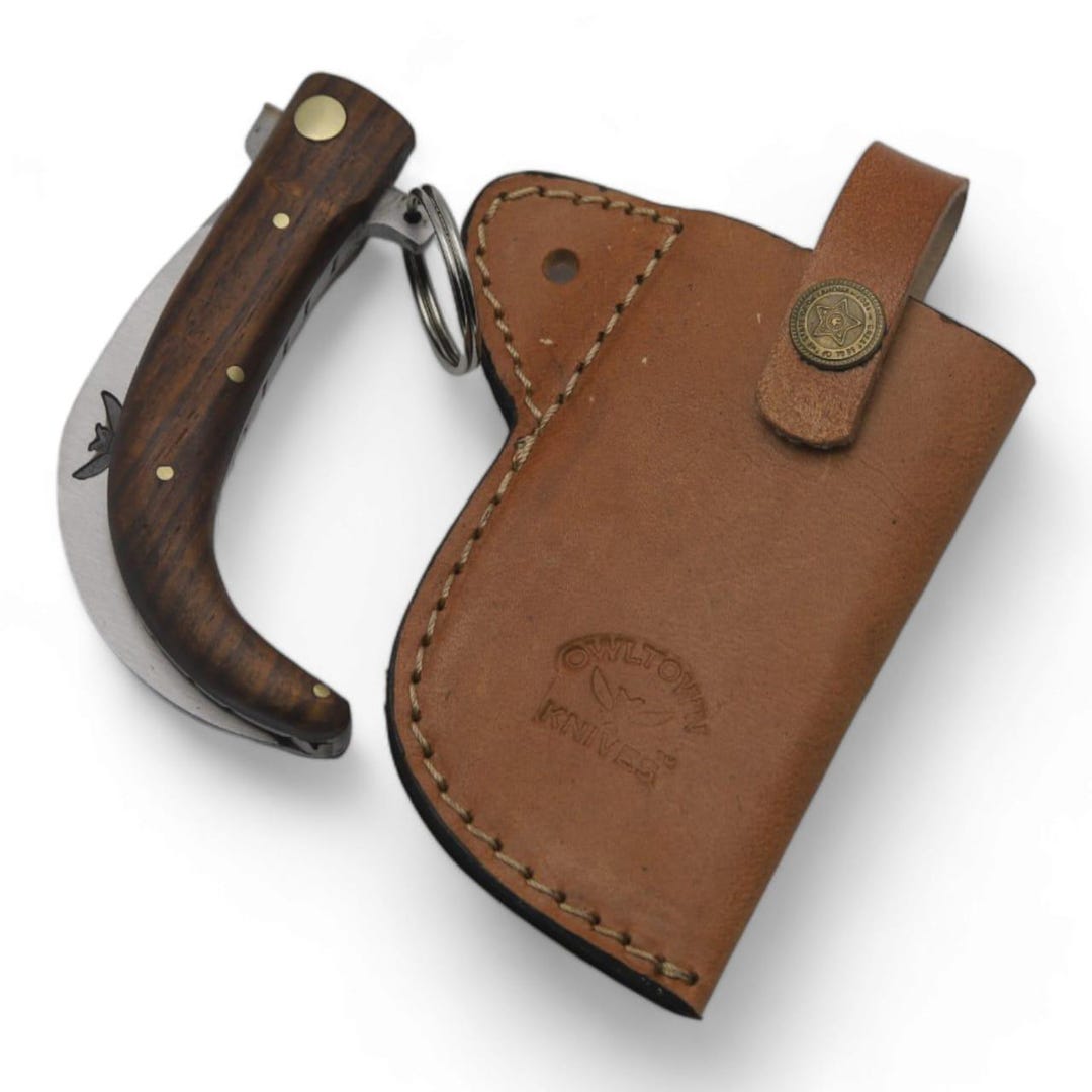 Handmade 8 Inch Tranchete, Saca Tripas Knife in Bull Horn and Curved D2 ...