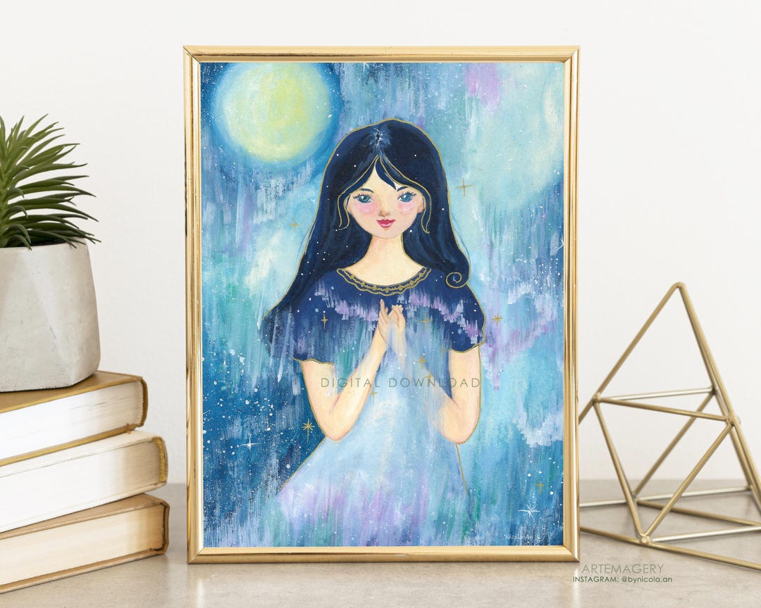Instant Download, Printable Wall Art, Digital Download, Moon Wall Art ...