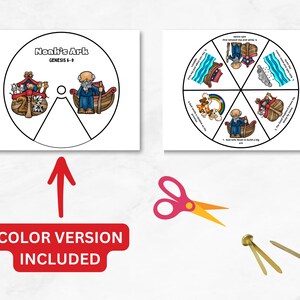 Noah’s Ark Bible Wheel Craft for Kids | Genesis 6–9 Sunday School ...