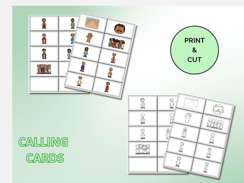 Jesus Heals 10 Men With Leprosy Bingo Set for Kids, Jesus Heals Ten Men ...