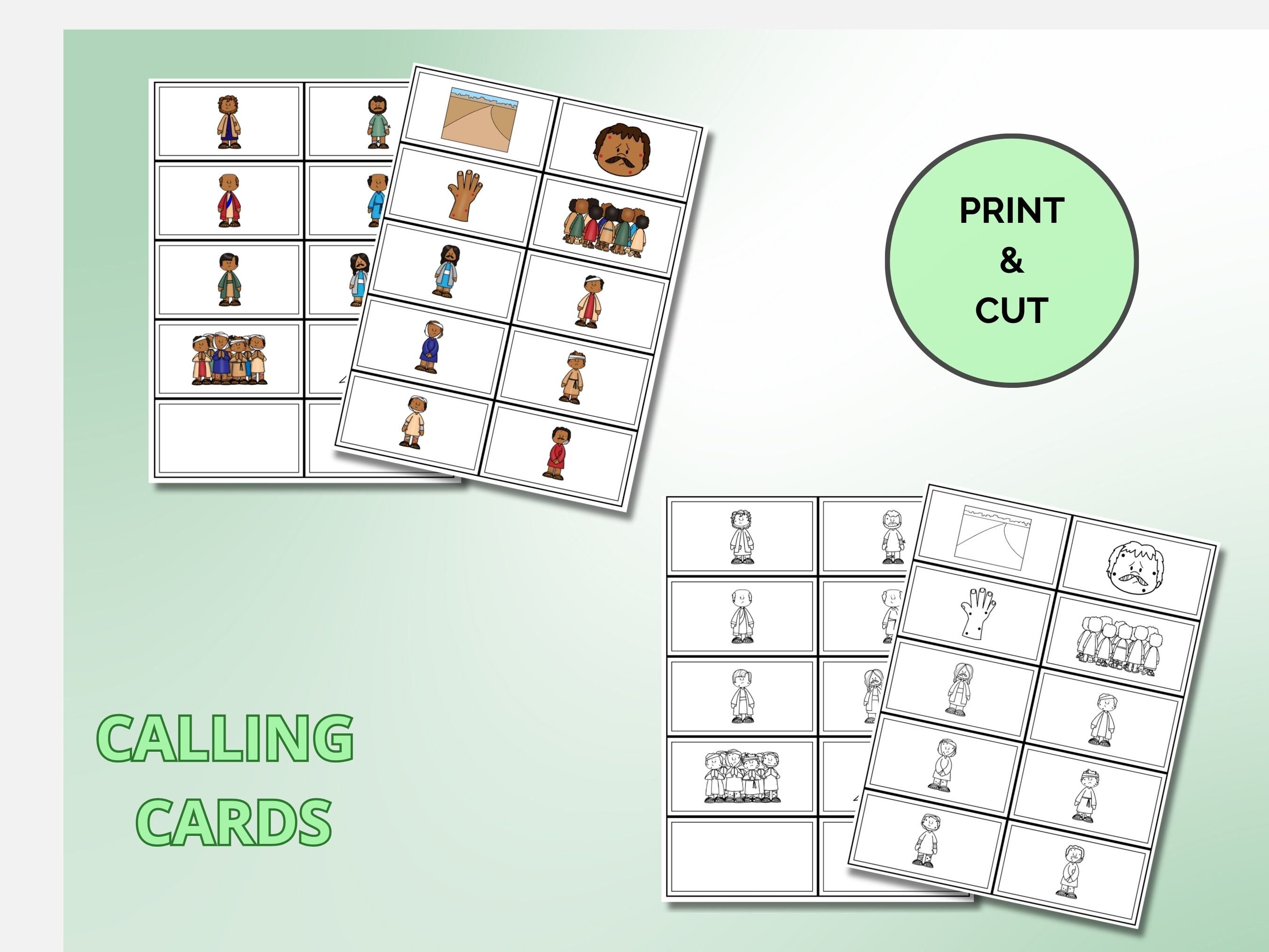 Jesus Heals 10 Men With Leprosy Bingo Set for Kids, Jesus Heals Ten Men ...