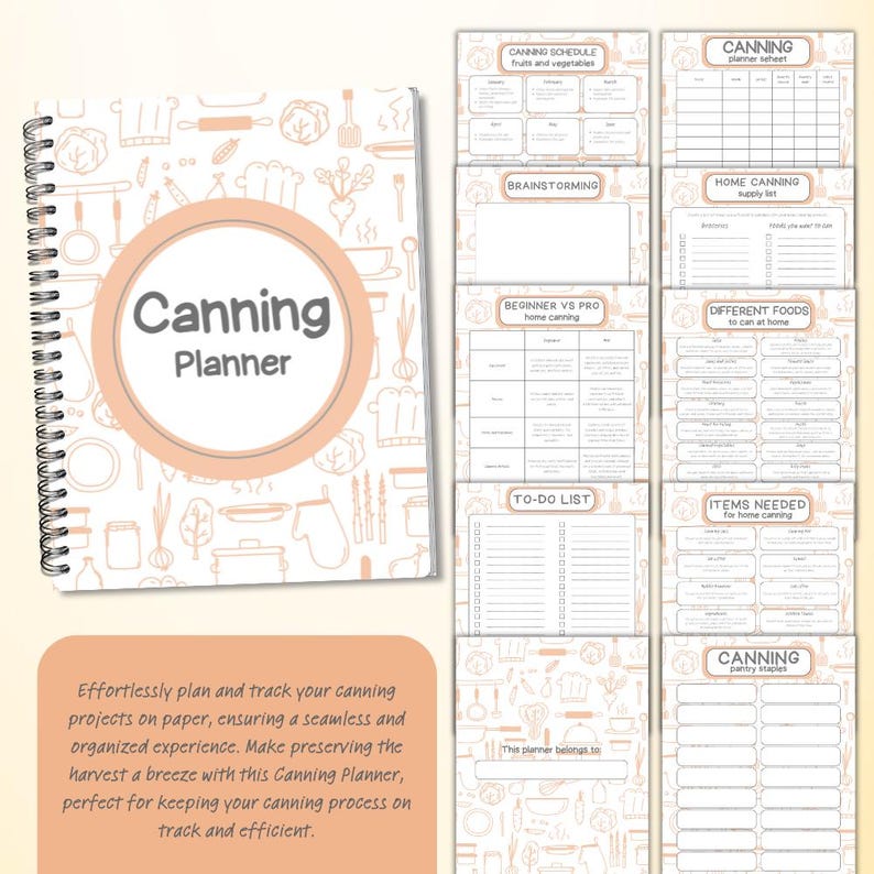 Canning Planner, 81 Printable Pages, Home Canning Planner, Canning ...