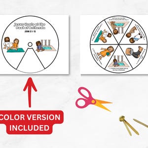 Jesus Heals at the Pool of Bethesda Coloring Wheel | John 5 Bible Craft ...