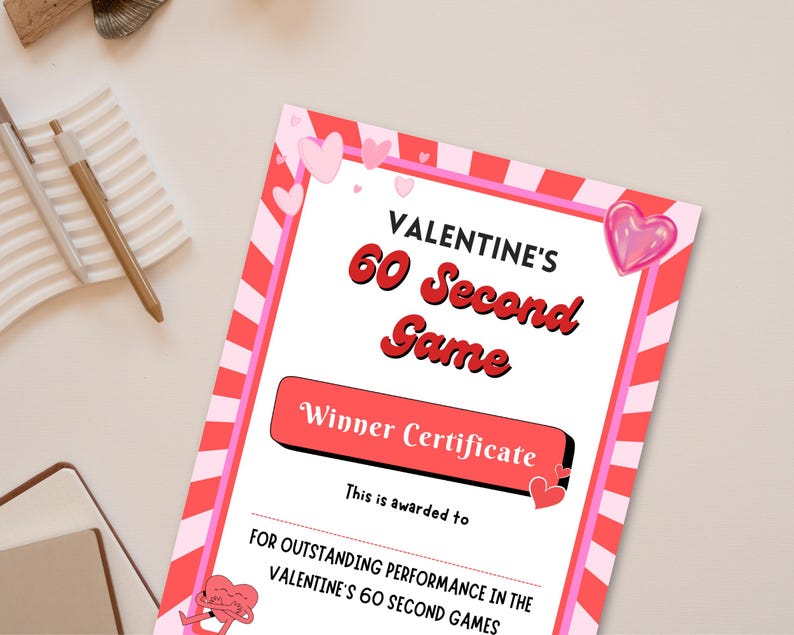 Valentine's 60 Second Party Games for Kids, Teens, and Families ...