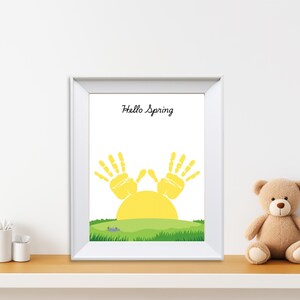 Spring Handprint Art, Spring Preschool Activity, Craft for Toddlers ...