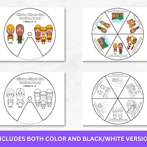 Elisha and the Syrian Army Coloring Wheel | 2 Kings 6 Bible Story for ...