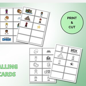 Baby Moses Bingo Set for Kids - Bible Story Activity, Moses Bible Bingo ...