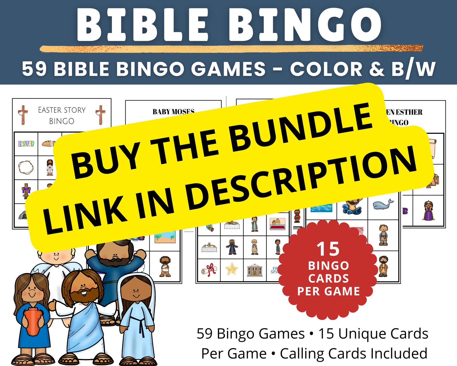 Jesus the Good Shepherd Bingo Set for Kids, Jesus the Good Shepherd ...