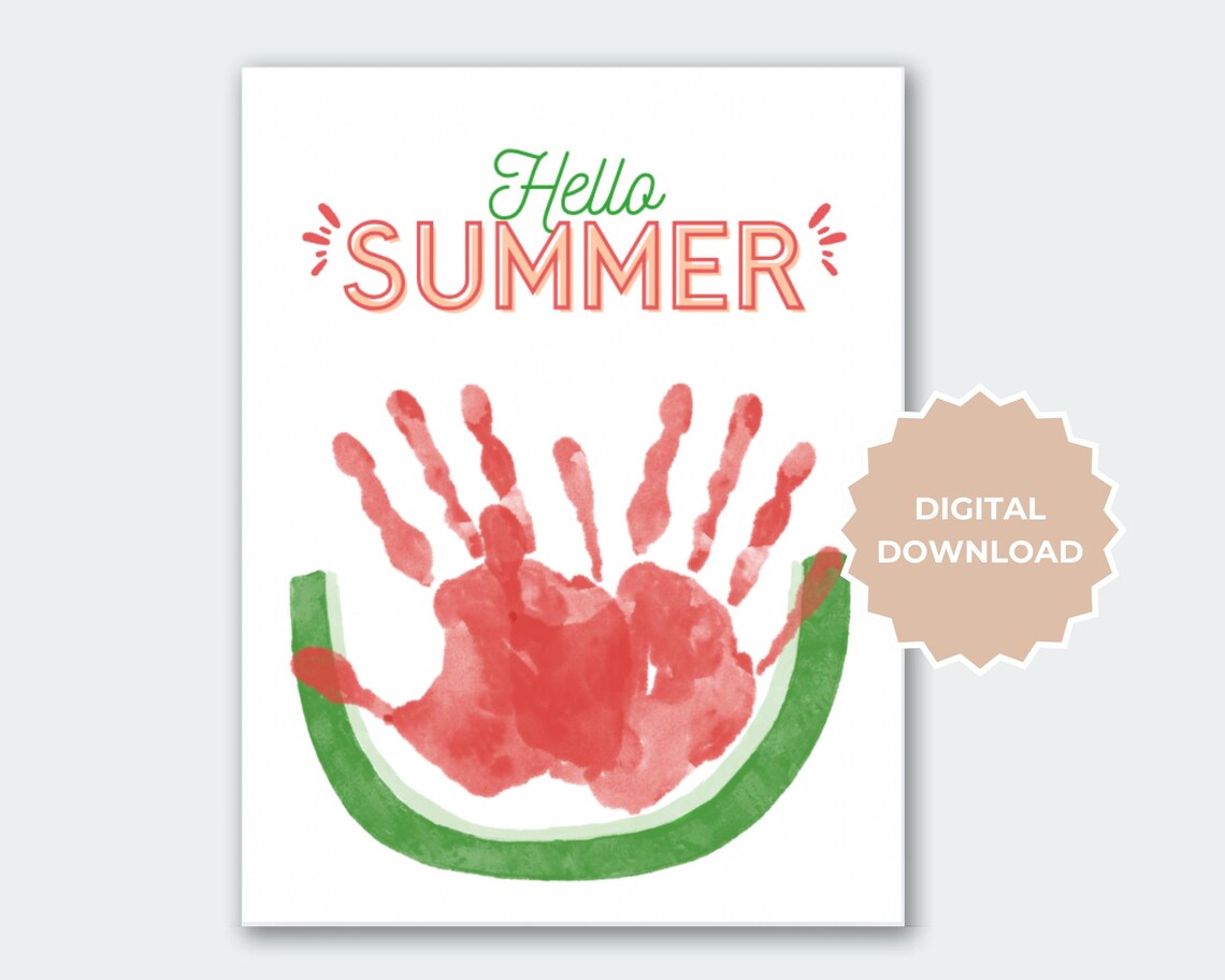 Summer Handprint Art, Summer Preschool Activity, Craft for Toddlers ...