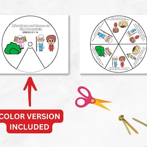 Abraham and Isaac Coloring Wheel | Genesis 22 Story for Kids | God ...