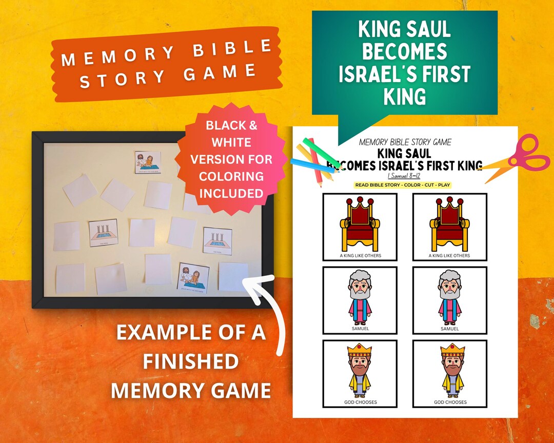 King Saul Becomes Israel’s First King Memory Game | 1 Samuel 8–12 ...