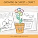 Growing in Christ Craft Activity for Kids, Homeschool Craft, Bible ...