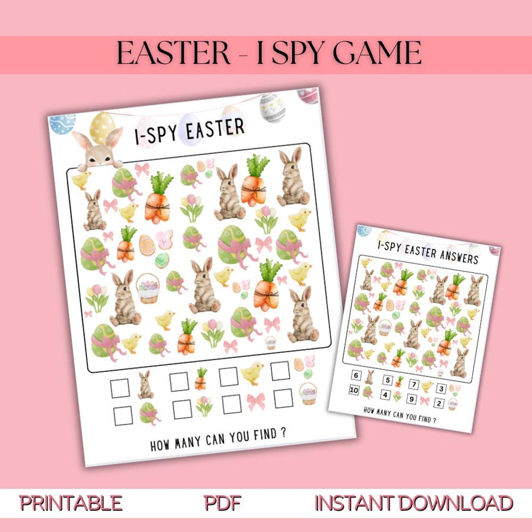 Easter I Spy Game Printable | Fun Easter Activity for Kids | Instant ...