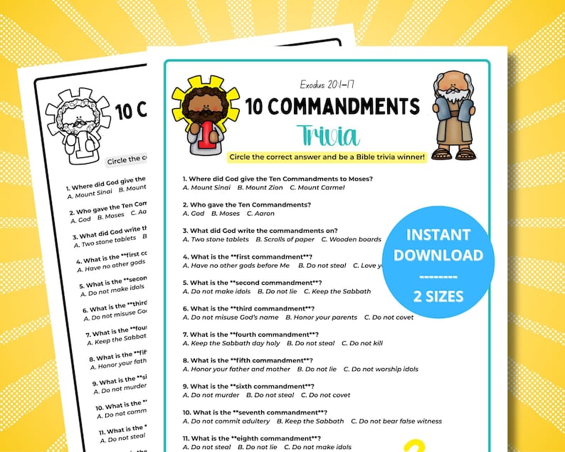 Ten Commandments Bible Story | Moses on Mount Sinai | God’s Law for His ...