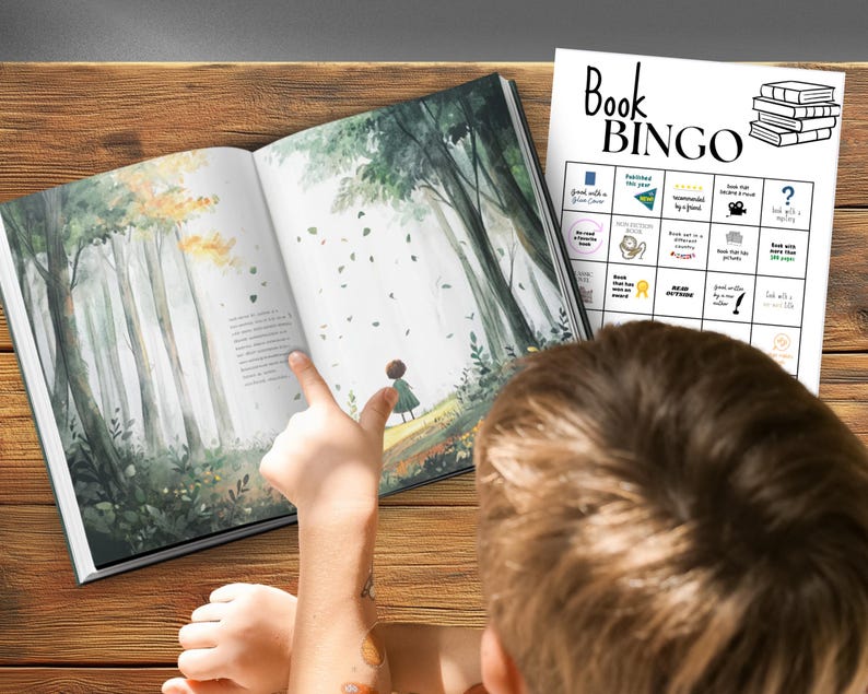 Book Bingo, Read 100 Books & Alphabet Read Challenge, Printable Reading ...