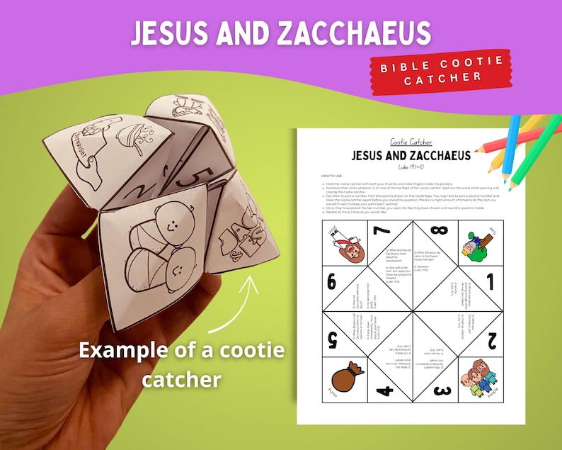 120 Bible Story Cootie Catchers Bundle for Kids – Sunday School ...