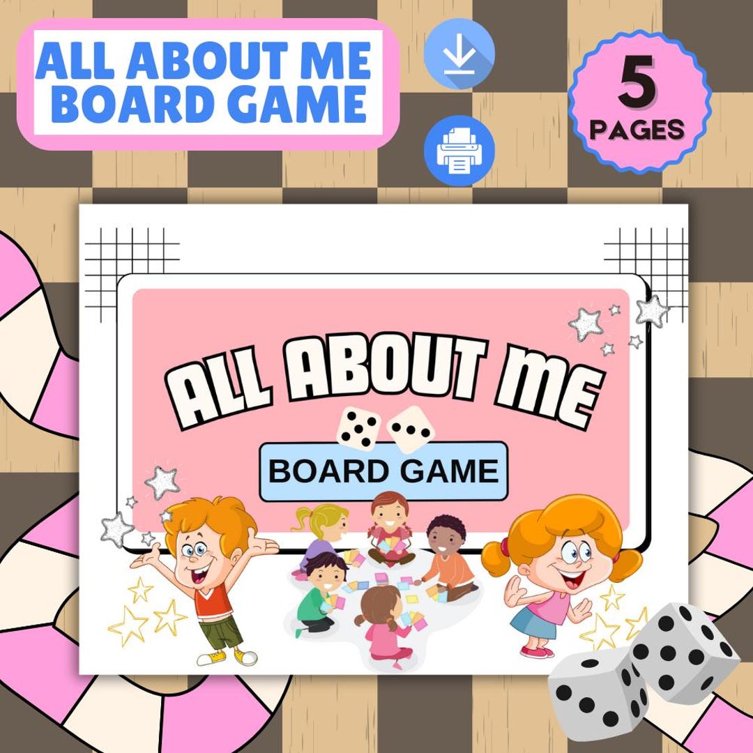 All About Me Board Game | 2 Games Included | Printable Activity | Kids ...
