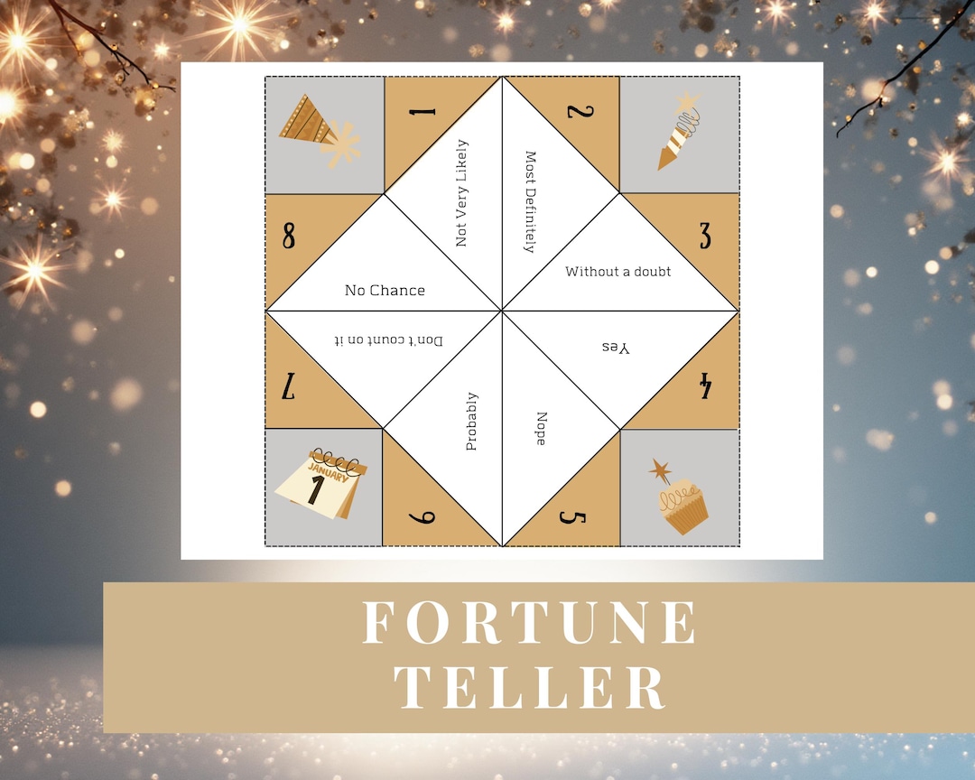 New Year Fortune Teller Activity for Kids | Cootie Catcher Game With ...