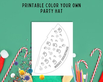 Christmas Paper Hats, Merry Christmas Party Hat Crown, Holiday ...