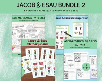 Jacob and Esau Printable Bundle 2 , Fun Bible Activity for Kids, Bible ...