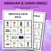 Abraham & Sarah Bingo Set for Kids - Bible Story Activity, Abraham ...