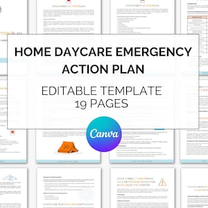 Daycare Emergency Plan, Childcare Emergency Plan Template, Emergency ...