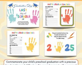 Preschool Graduation Handprint Keepsake | "all About Me" Printable ...