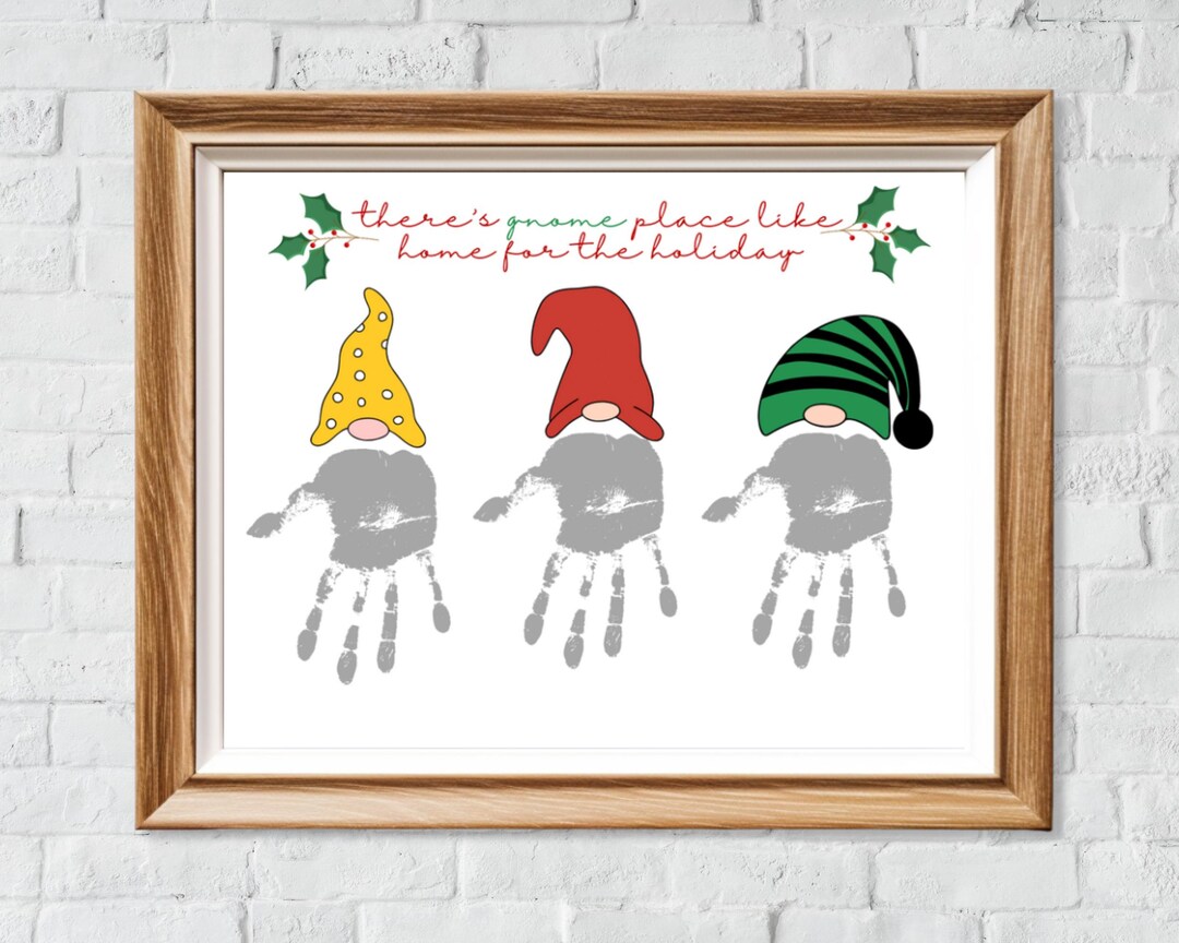 Christmas Gnome Handprint Craft for Kids – Holiday Keepsake Art for ...