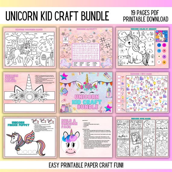 Actividad Imprimible De Unicornio 736x952