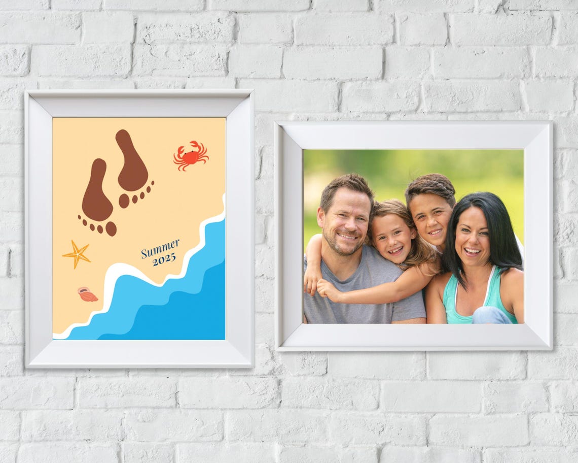 Summer 2025 Footprint Art, Summer Preschool Activity, Craft for ...