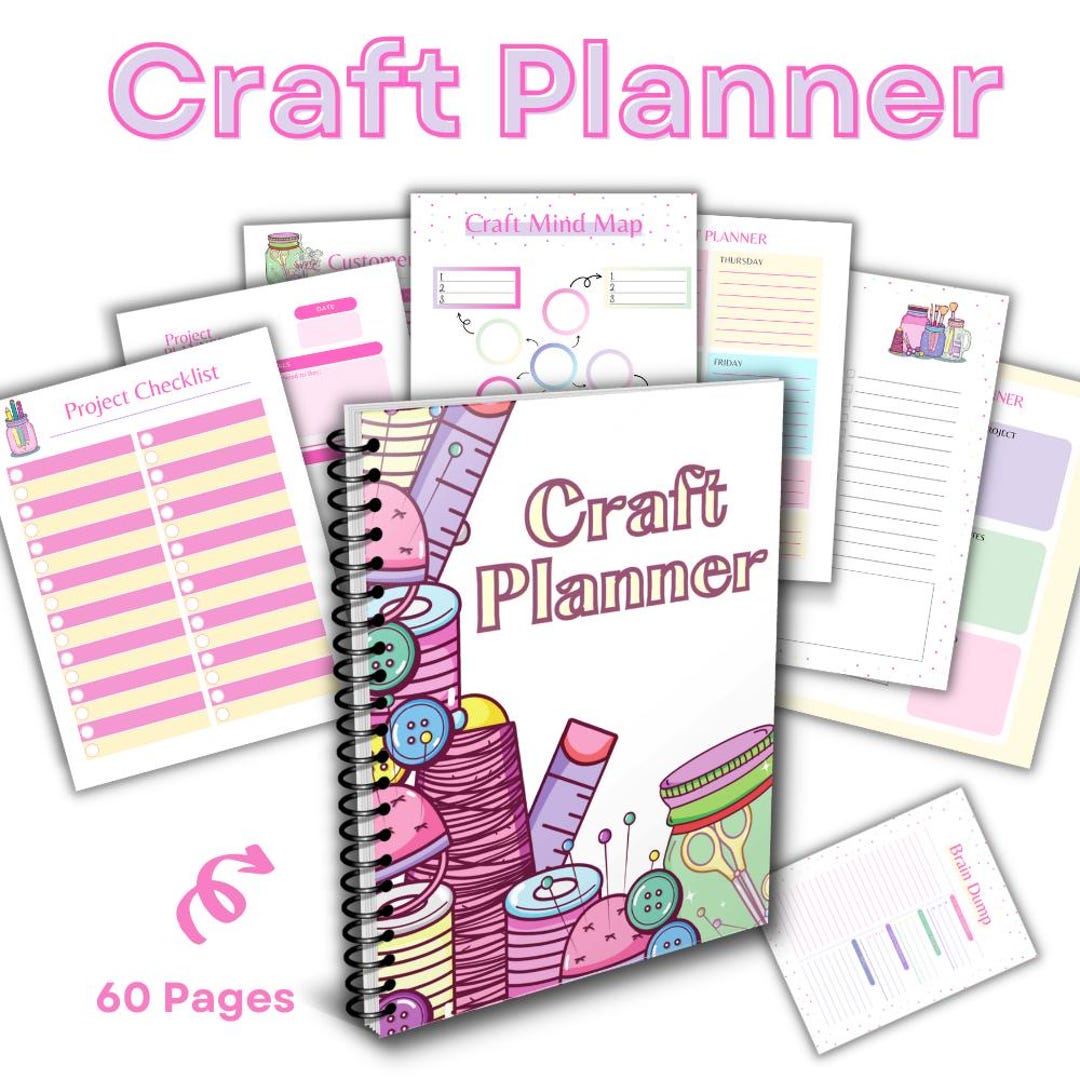 Craft Planner | 60 Printable Pages, Project Planner | Craft Business ...