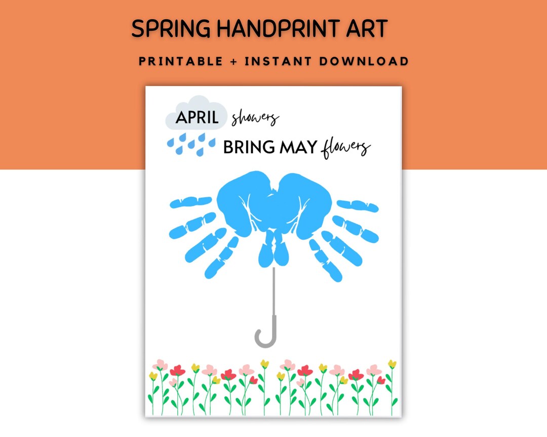 Spring Handprint Art, Spring Preschool Activity, Craft for Toddlers ...