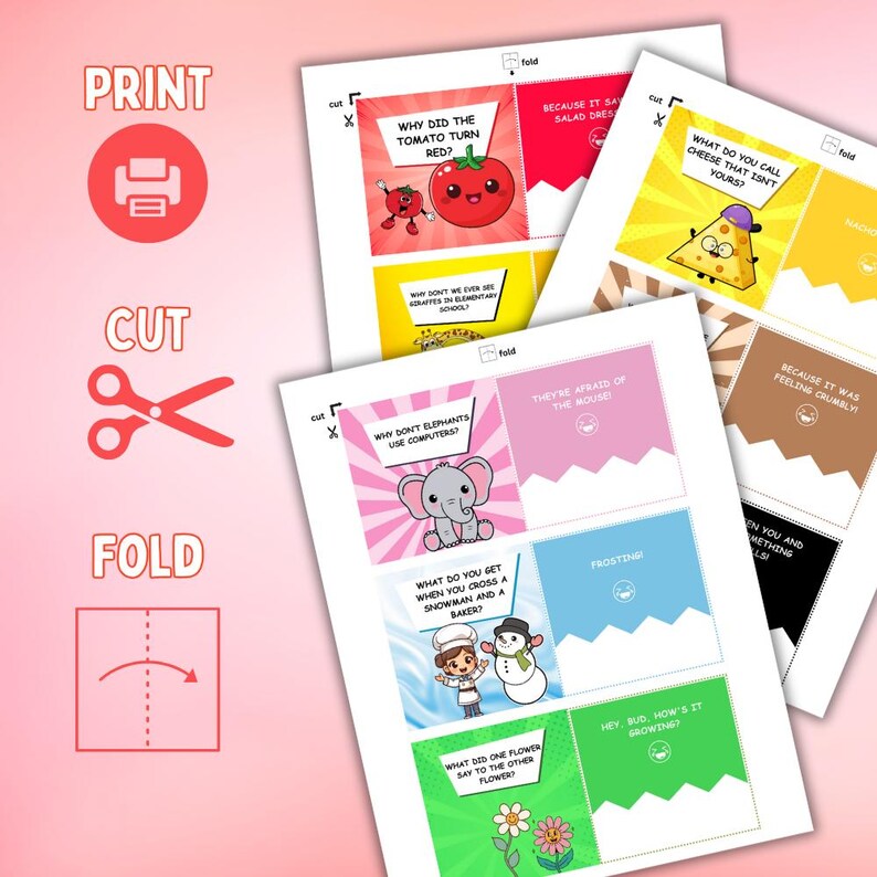 50 Kid Joke Cards | Printable Lunchbox Jokes | Funny Jokes for Kids ...