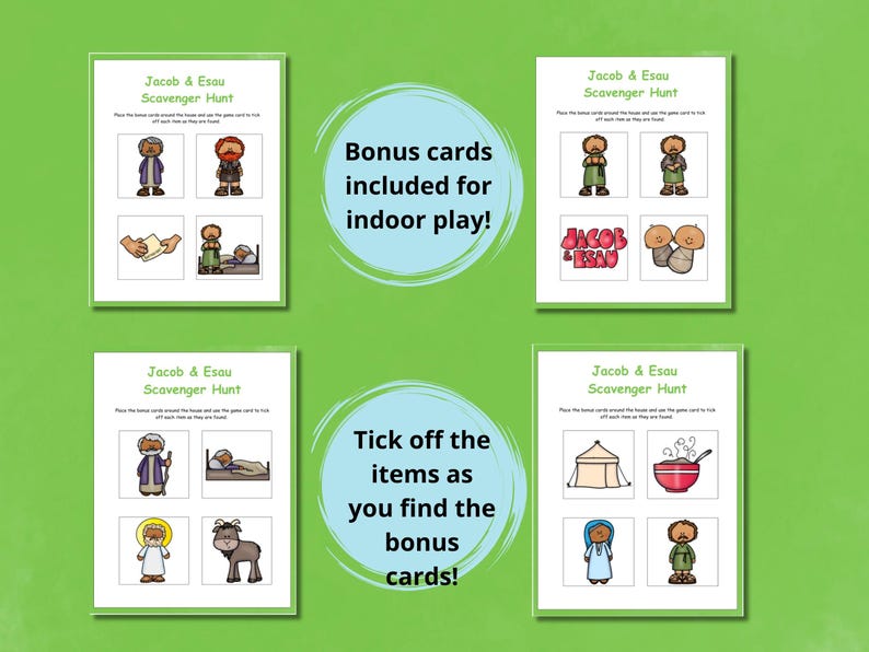 Jacob and Esau Scavenger Hunt, Old Testament Scavenger Hunt, Sunday ...