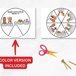 Cain and Abel Coloring Wheel Printable – Bible Story Genesis 4 for Kids ...