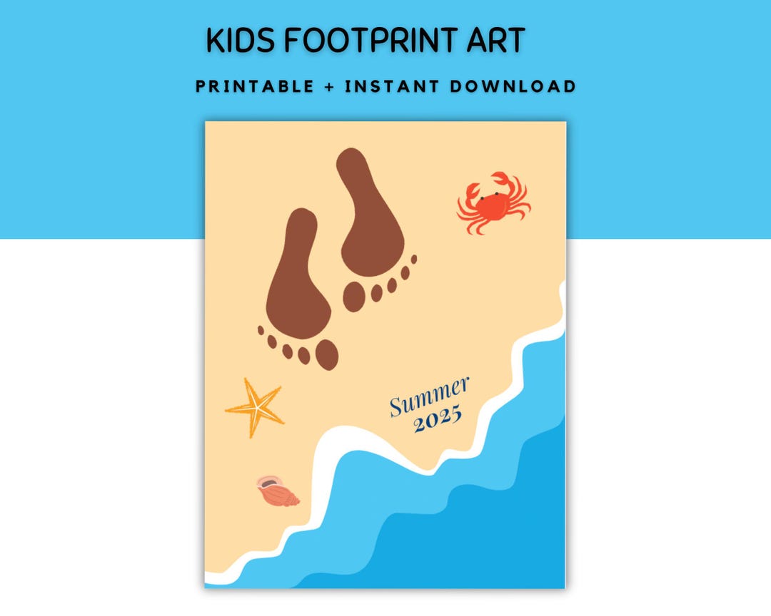 Summer 2025 Footprint Art, Summer Preschool Activity, Craft for ...