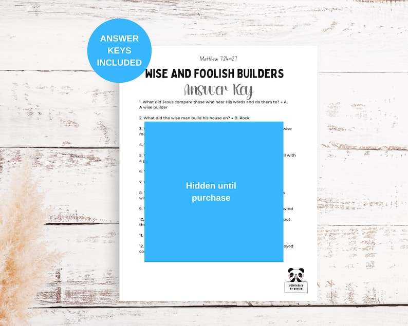 Wise and Foolish Builders Bible Trivia Game | House on the Rock Kids ...