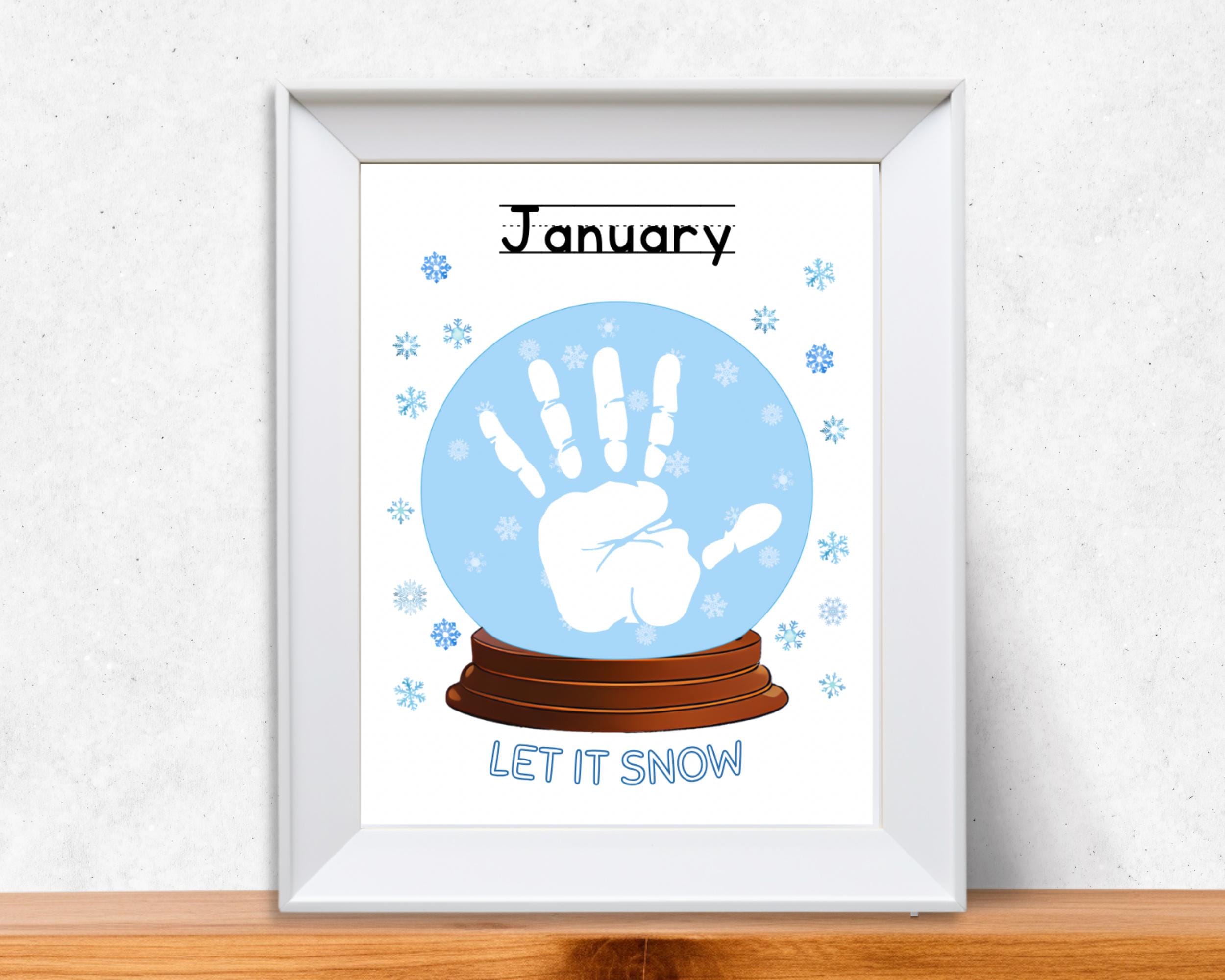 Handprint Memory Book Printable | 12 Months Handprint Art Plus Cover ...