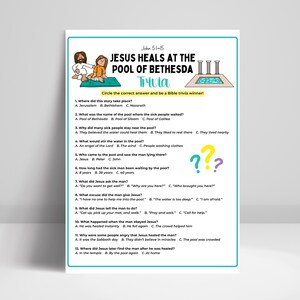 Pool of Bethesda Bible Trivia Game | Jesus Heals the Lame Man | Healing ...