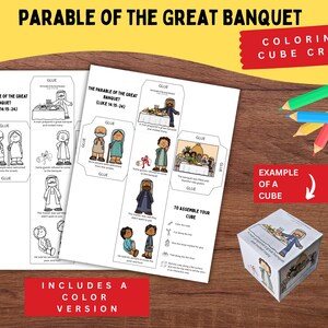 Parable of the Great Banquet Bible Story Cube | Luke 14:15–24 ...