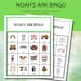 Noah's Ark Bingo Set for Kids - Bible Story Activity, Sunday School ...
