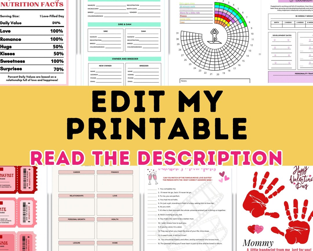 Edit My Printable, Request Basic Editing to an Existing Printable in ...