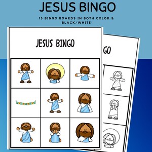 Bible Bingo Set for Kids Bible Story Activity, New Testament Bible ...
