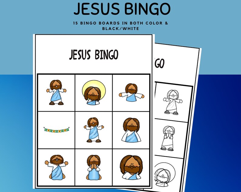 Bible Bingo Set for Kids Bible Story Activity, New Testament Bible ...