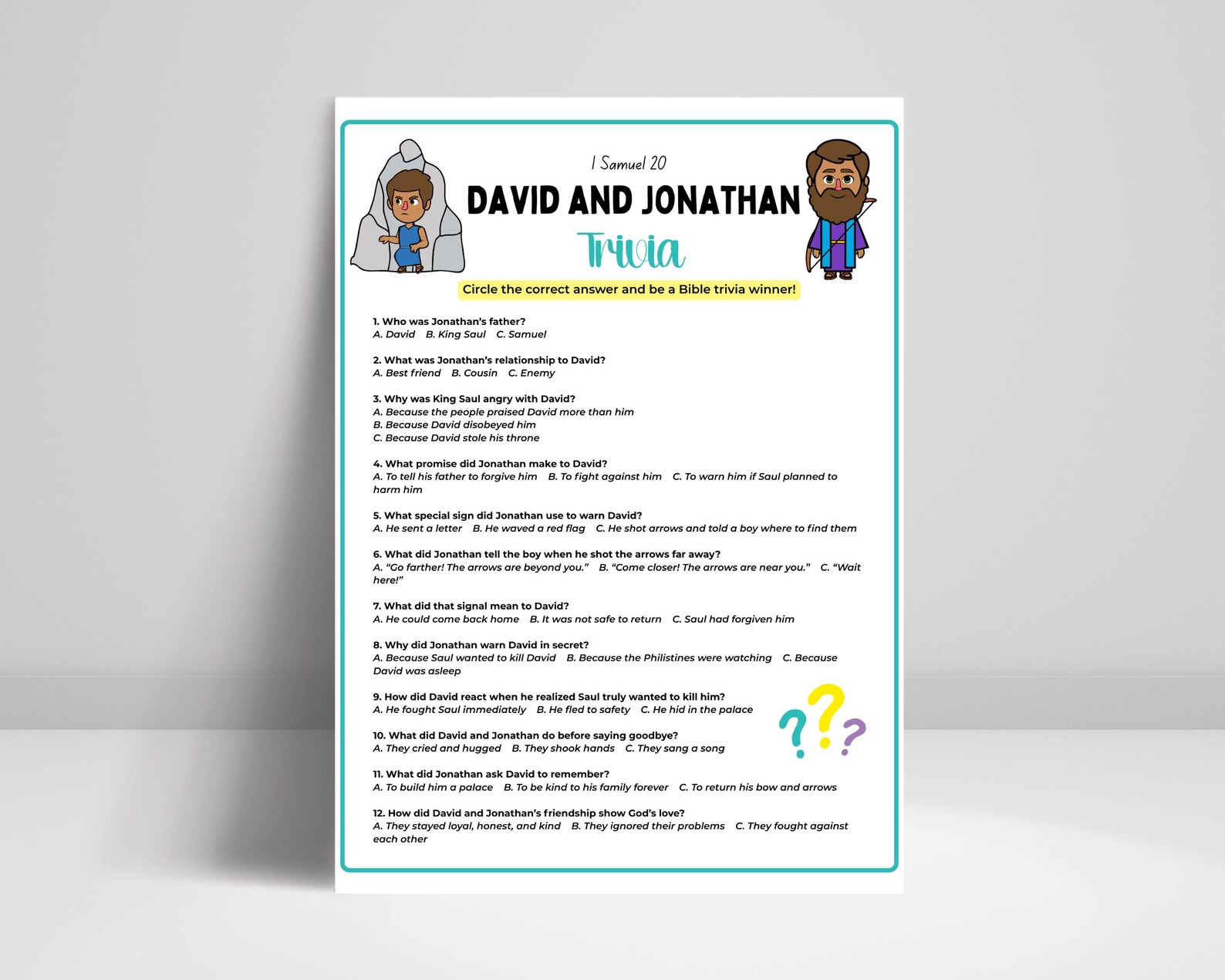 David and Jonathan Bible Friendship Story | Old Testament Story for ...